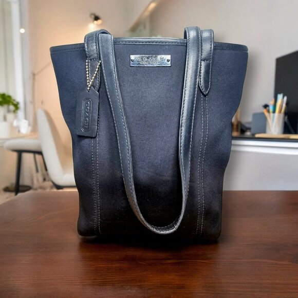 Coach | Bags | Vintage Coach Black Neoprene Tote Bag Style 62 2000 ...